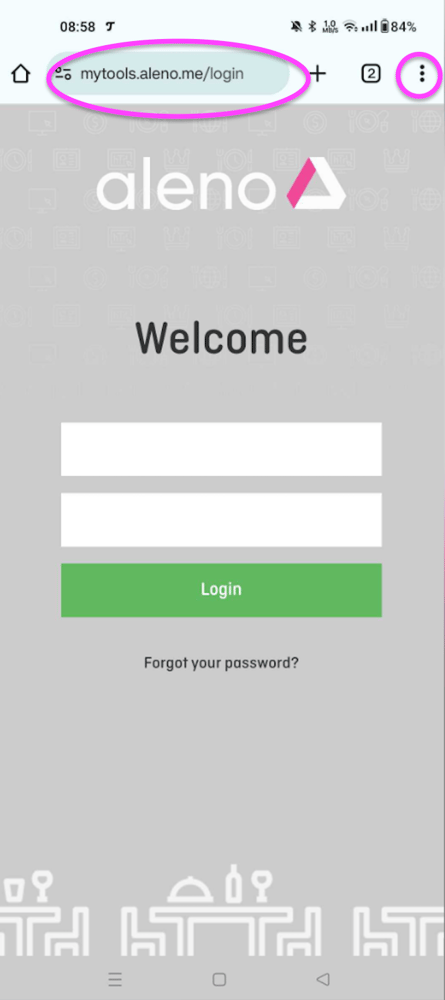 aleno als App auf dein Tablet/Handy laden