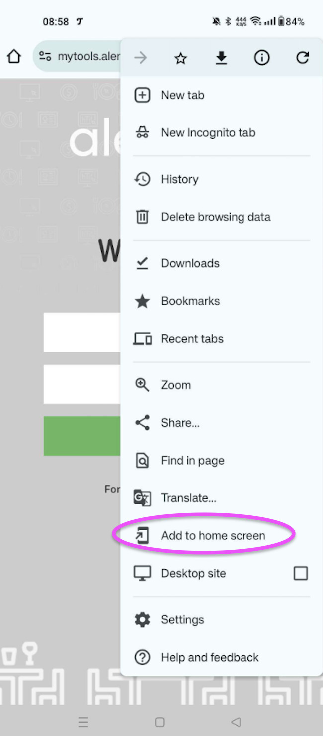 aleno als App auf dein Tablet/Handy laden